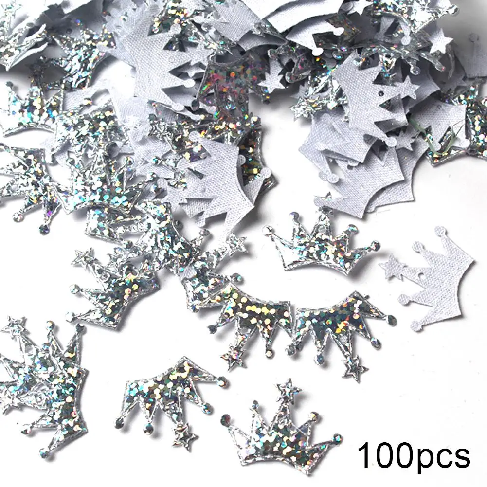 Confeti con forma de corona para Navidad, 100 unidades, Decoración de ...
