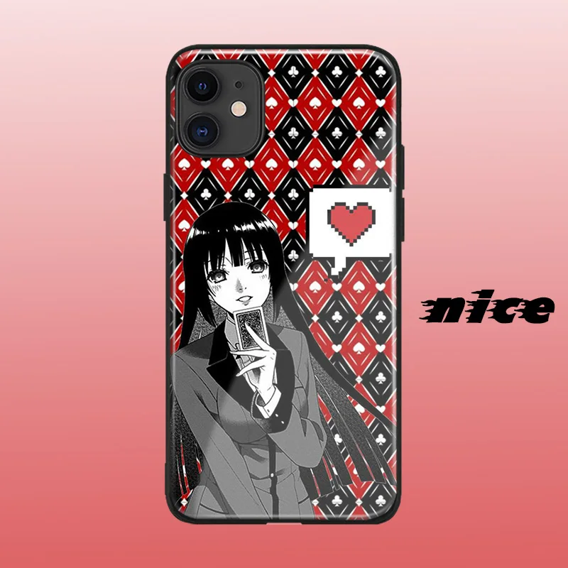 Jabami Yumeko funda de Anime Kakegurui para iPhone, carcasa de vidrio ...