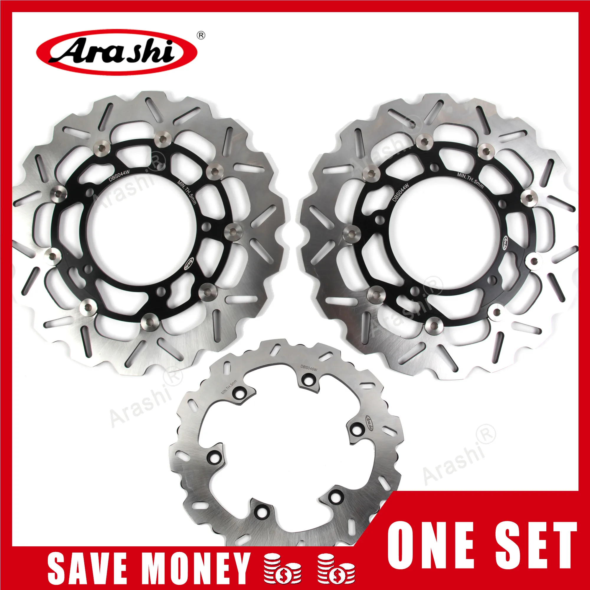 Arashi 1 Set For Suzuki Gsxr 1300 2008 - 2015 Cnc Front Rear Brake Disc ...