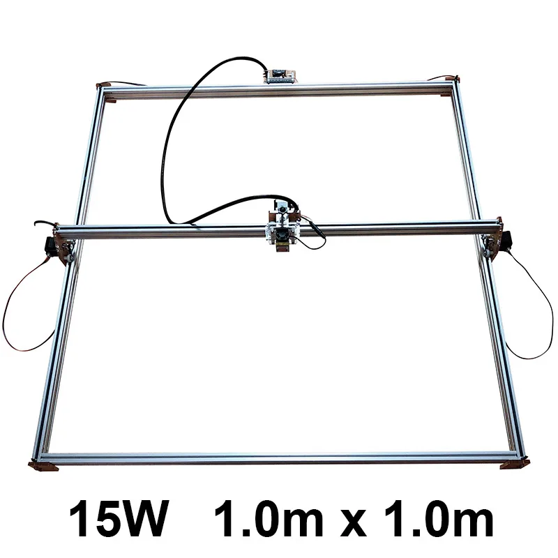 Diy 15w 대용량 레이저 금속 조각사 Cnc 금속 절단기 기계 11m 큰 작업 크기 레이저 프린터 조각 기계 금속