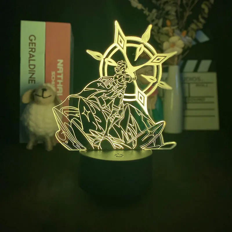 Genshin Impact Gift Yunjin LED Lamp Zhongli Shenhe Genshin Impact 3D ...