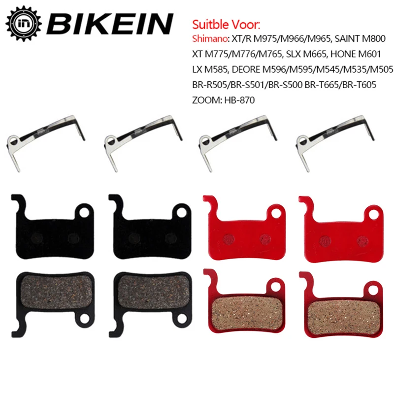 Bikein 4 Pairs Resin/ceramic/full Metal Mtb Disc Brake Pads For Shimano ...