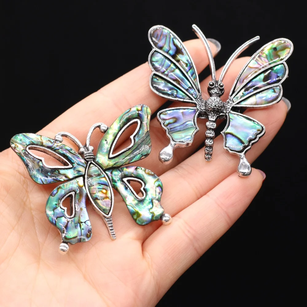 Fashion-Natural-Abalone-Shell-Pendant-Exquisite-Butterfly-Shape-Charms ...
