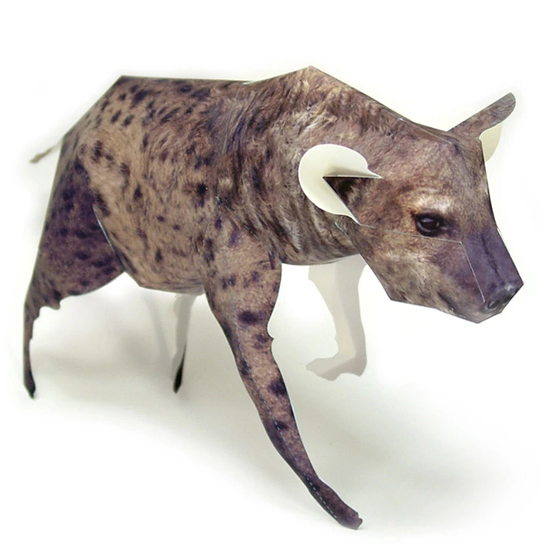 Spotted Hyena Dog Origami Art Mini Cute 3d Paper Model Papercraft ...