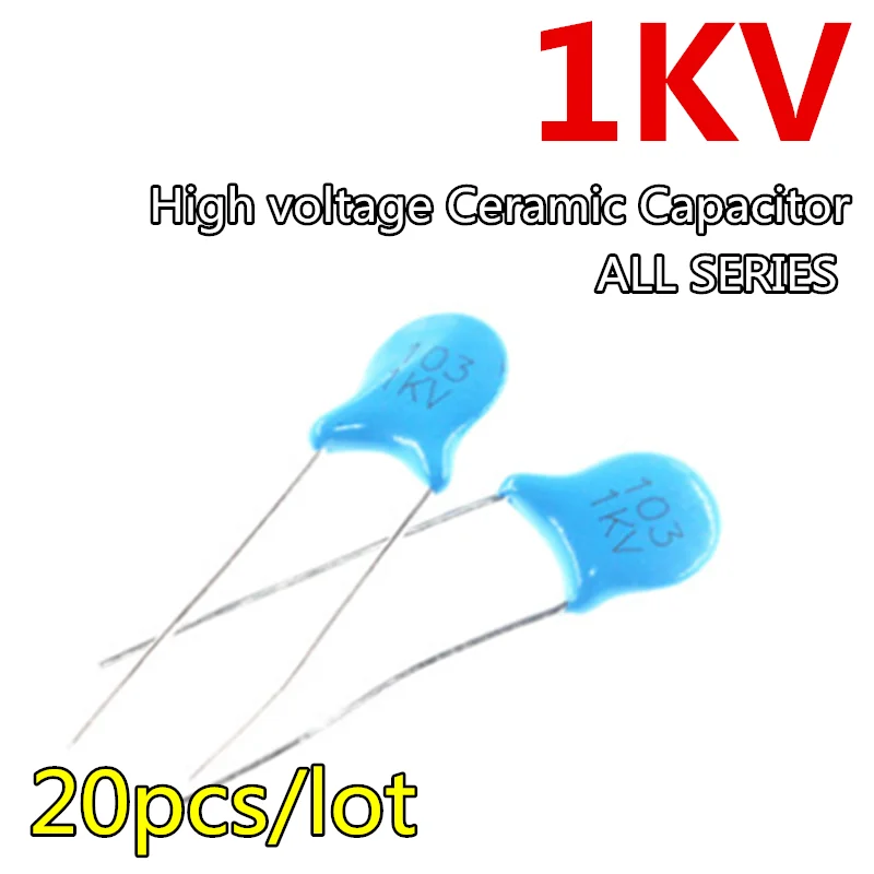 Condensador cerámico de alto voltaje, pieza de 1KV, 33PF 82PF100PF ...