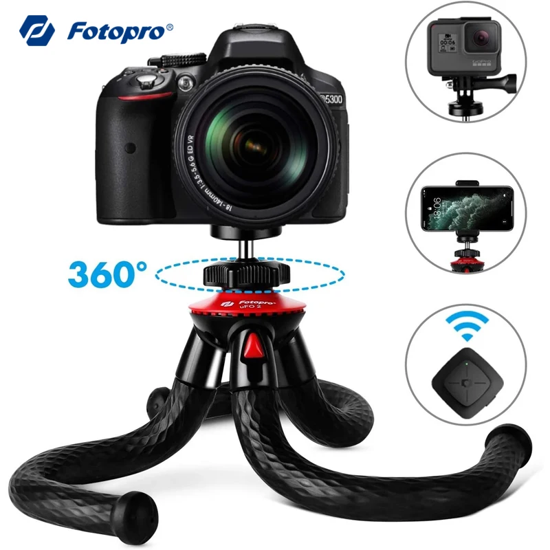 Tripé polvo flexível fotopro com bluetooth, à prova d'água tripé para ...