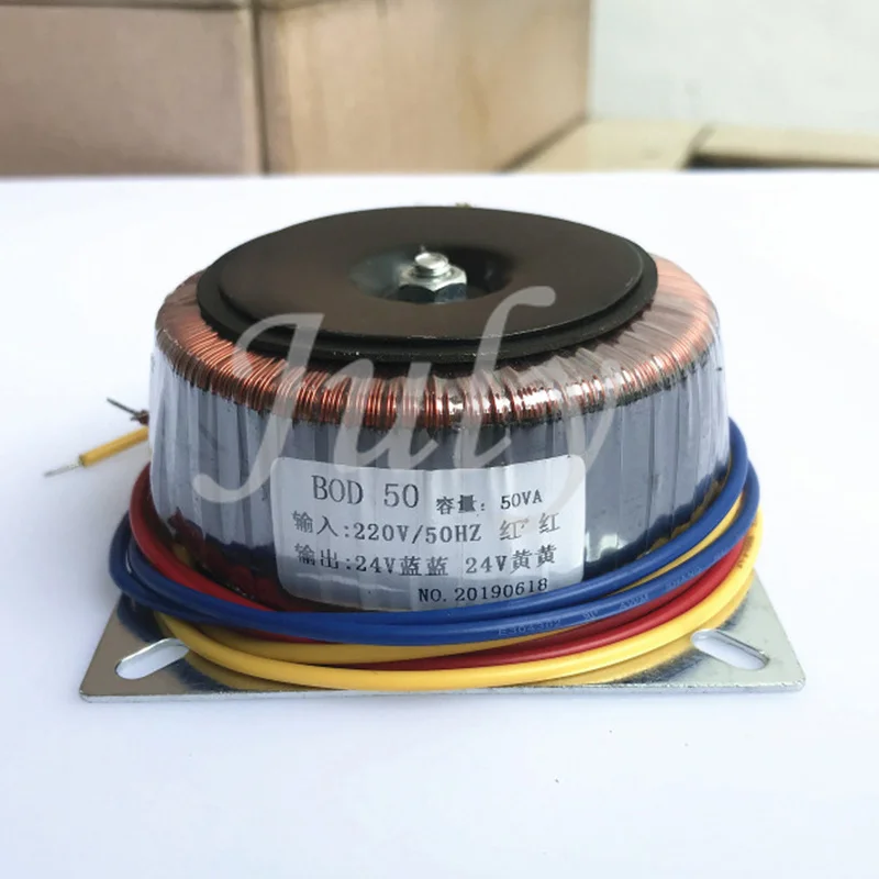 50W-toroidal-transformer-220V-to-dual-24V-1A-independent-winding-single-phase-isolation-pure ...