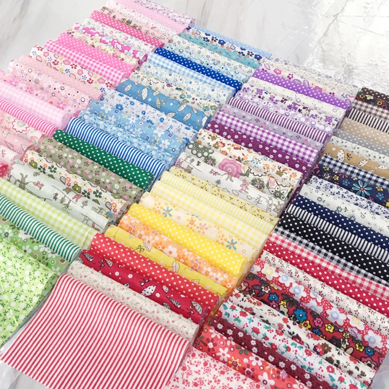 7Pcs/Lot 24x25cm Printed Cotton Fabric Cloth Sewing Quilting Fabrics ...