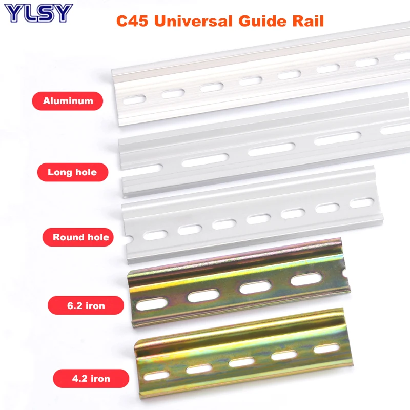 1Pcs-Aluminum-Steel-Universal-Guide-Rail-DIN-Mounting-C45-DN47-Terminal ...