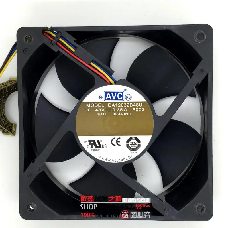 Original DA12032B48U 12cm 12032 48V 0.35A double ball 4-wire cooling ...