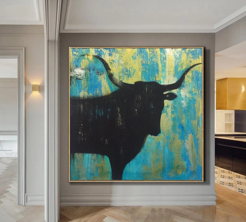 Abstract Bull Painting