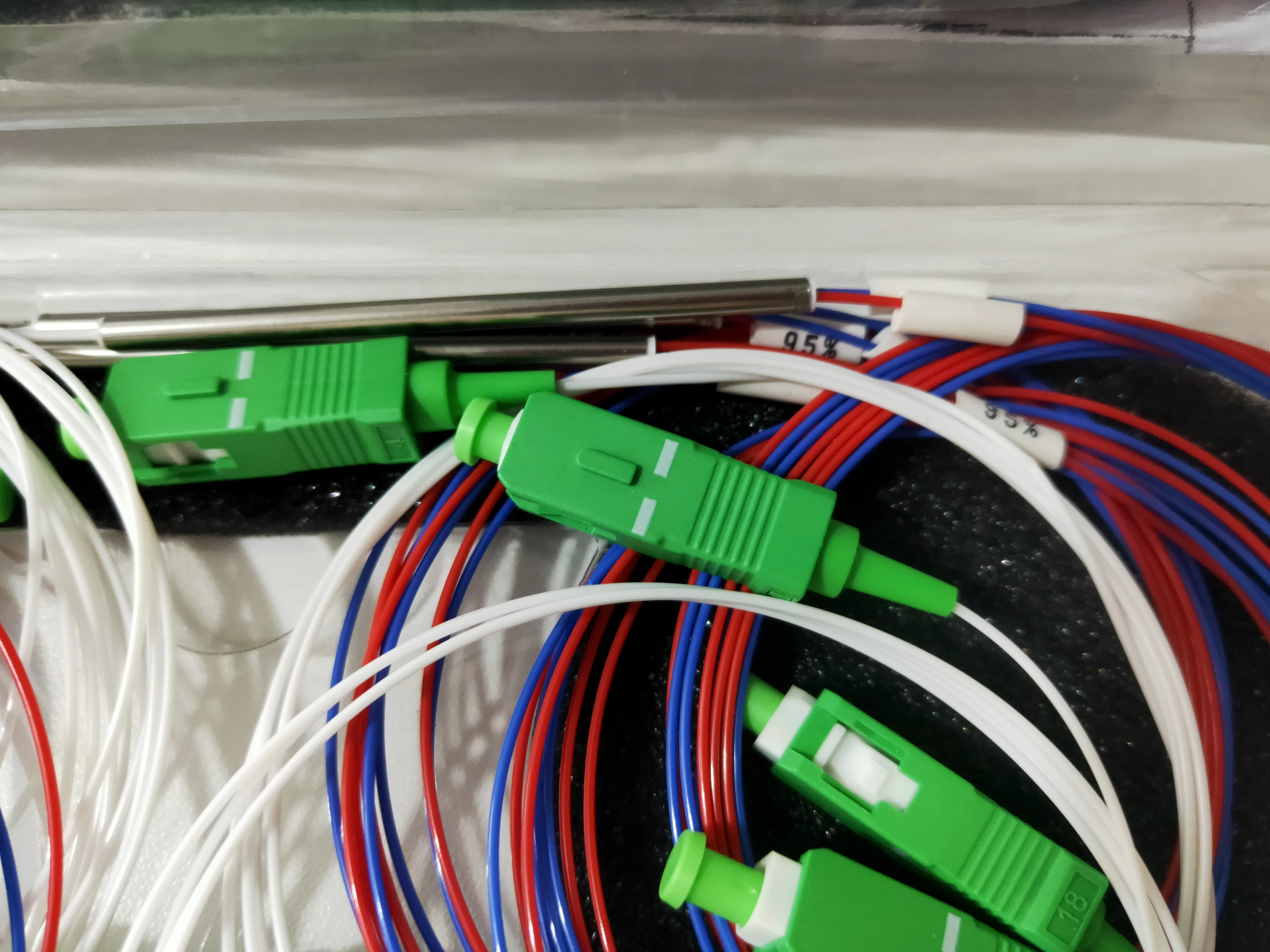 optic-fiber-FBT-splitter-with-connector-SC-APC-1x2-fiber-coupler-95-5 ...