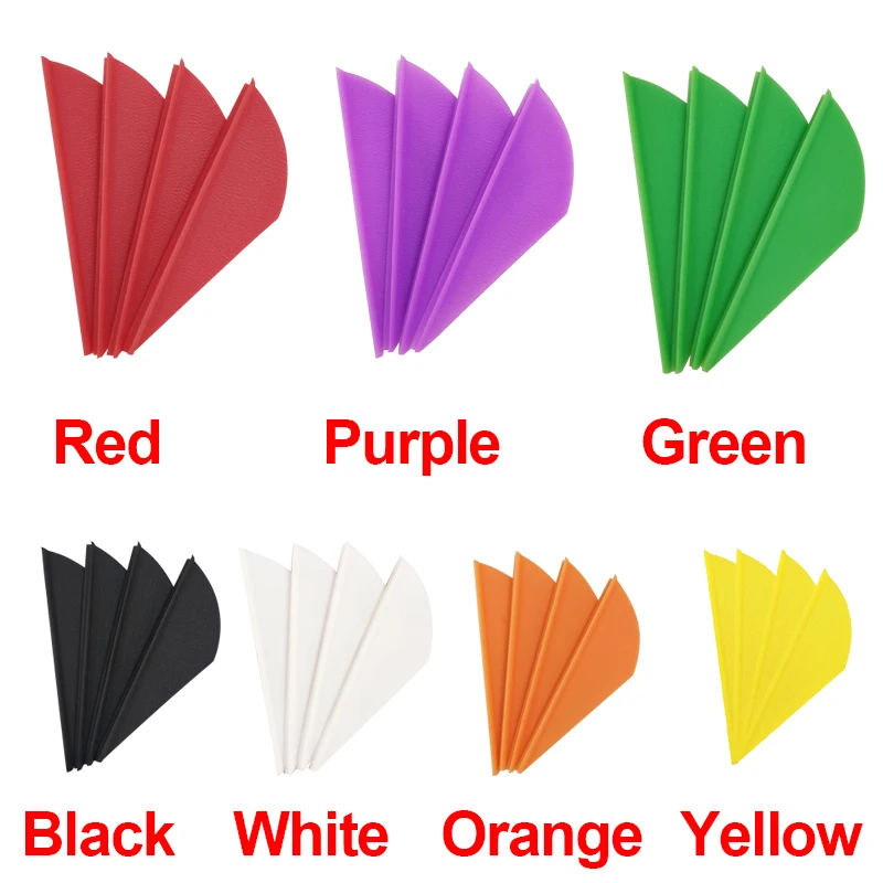 24pcs-Archery-2-Inch-Plastic-Arrow-Feather-Vanes-Fletching-Hunting ...