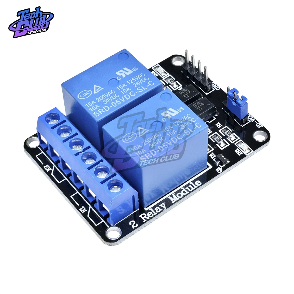 5v 2 Channel Relay Module Low Level Triggered 2 Way Relay Module with ...