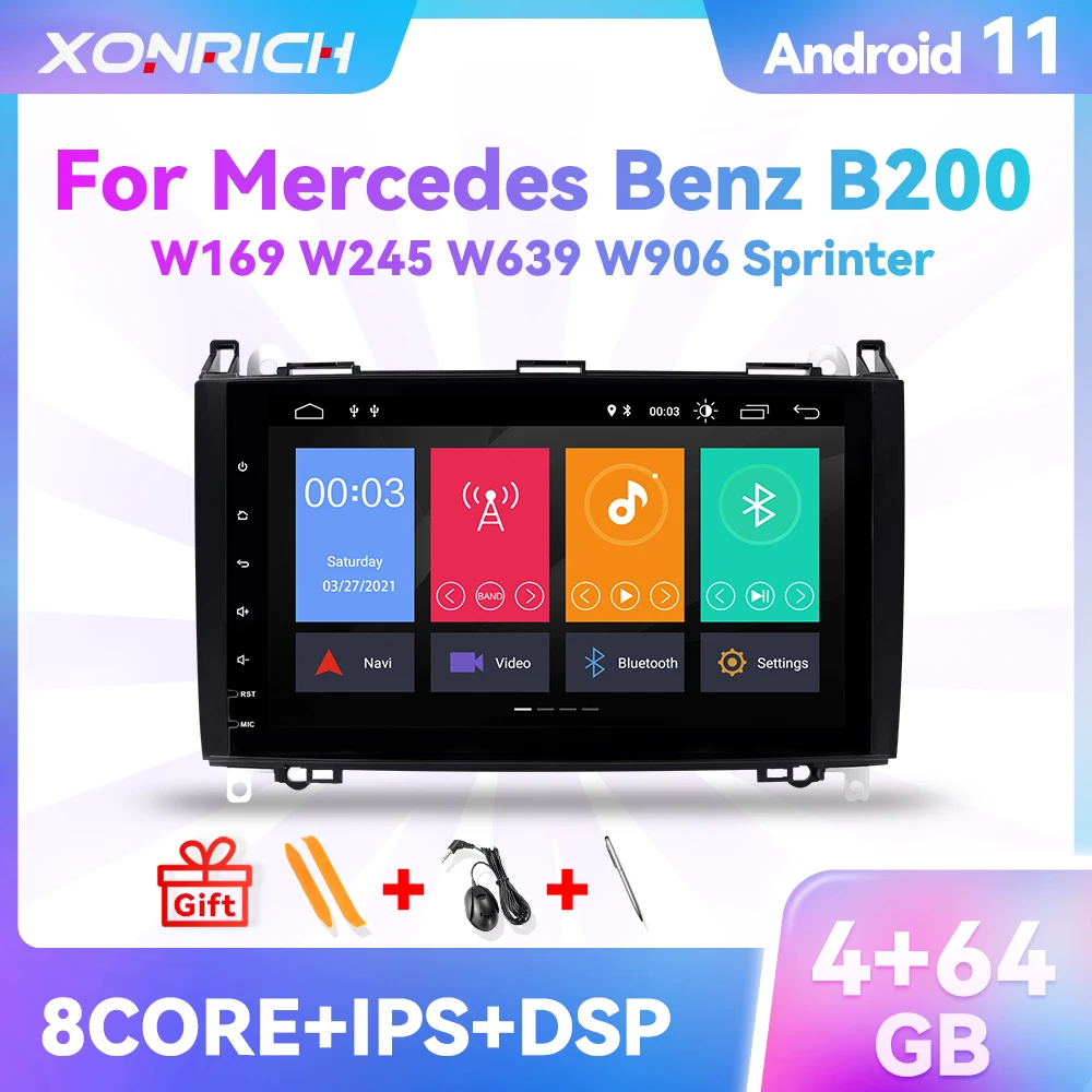 Carplay Android 11 4gb 64gb Car Radio Gps For Mercedes Sprinter W906 ...