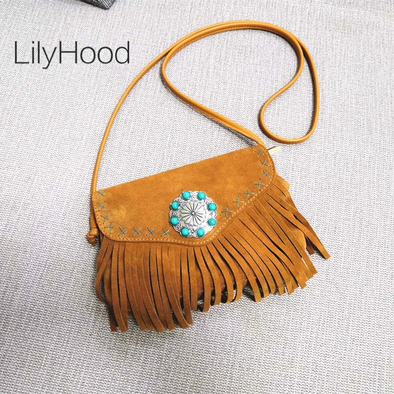Female Genuine Leather Bohemian Gypsy Handbag 2026 Fashion Natural ...