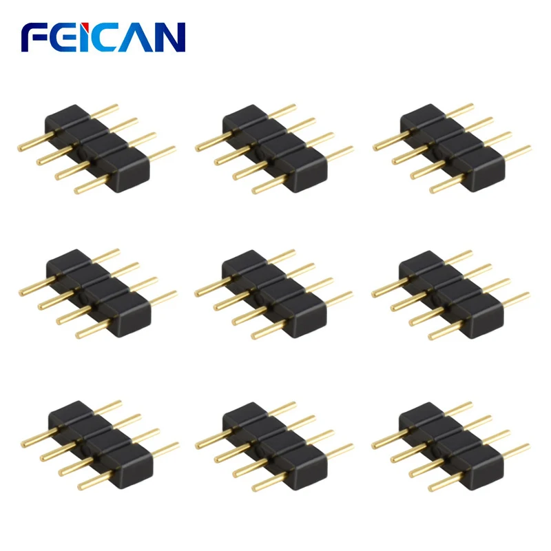 LED-Strip-Connector-4Pin-Header-10-20-50-100-Pack-4Pin-Needle-RGB-LED ...