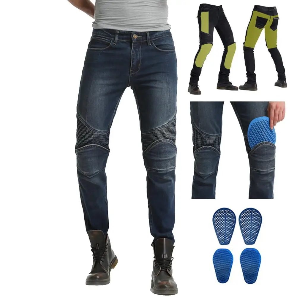 Aramid Reinforce Biker Jeans For Men Motorcycle Riding Pants Ce Armor ...
