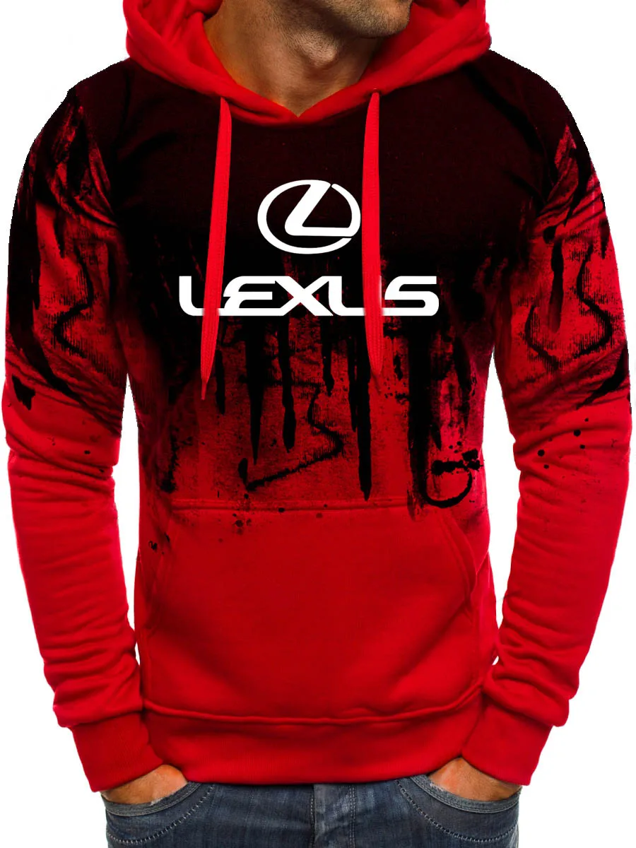 2021 Hoodies Men Lexus Car Logo Print Sweatshirt Spring Autumn Gradient ...
