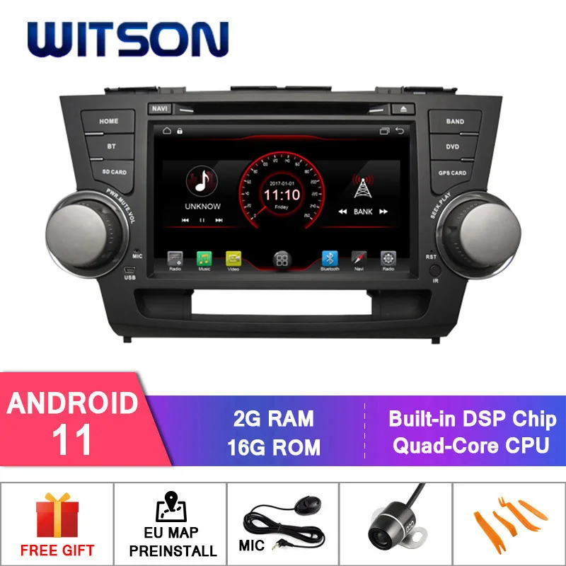 WITSON Android 11 Car DVD Player With GPS For TOYOYA HIGHLANDER Built In WiFi Module Support witson-android-11-car-dvd-player-with-gps-for-toyoya-highlander-built-in-wifi-module-support