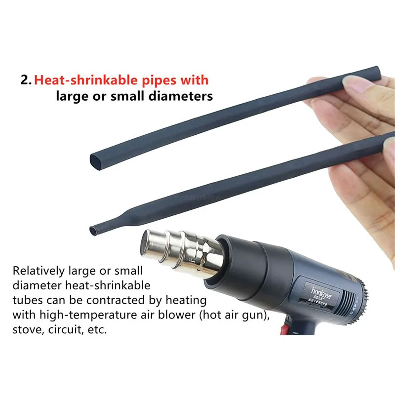 Tube thermorétractable,Assortiment de tubes thermorésistant,câble ...