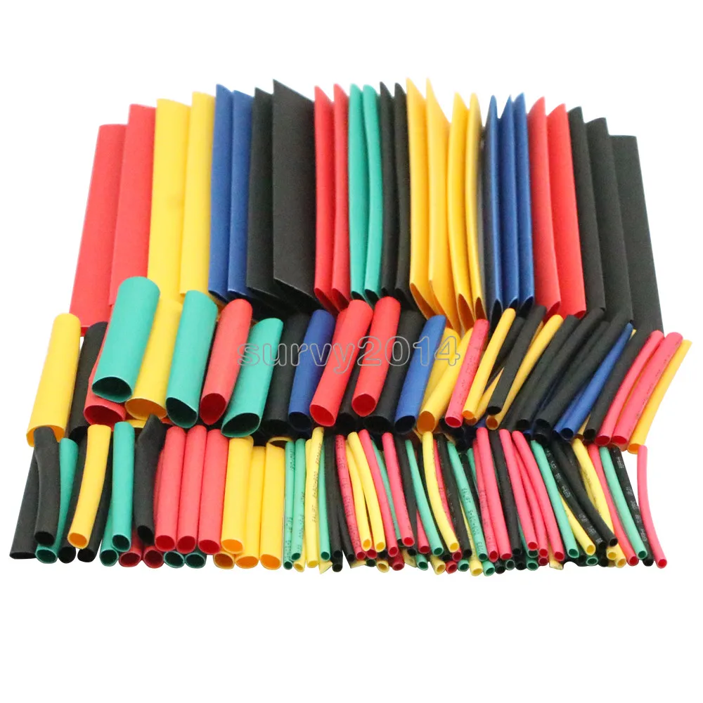 164pcs Set Polyolefin Shrinking Assorted Heat Shrink Tube Wire Cable ...