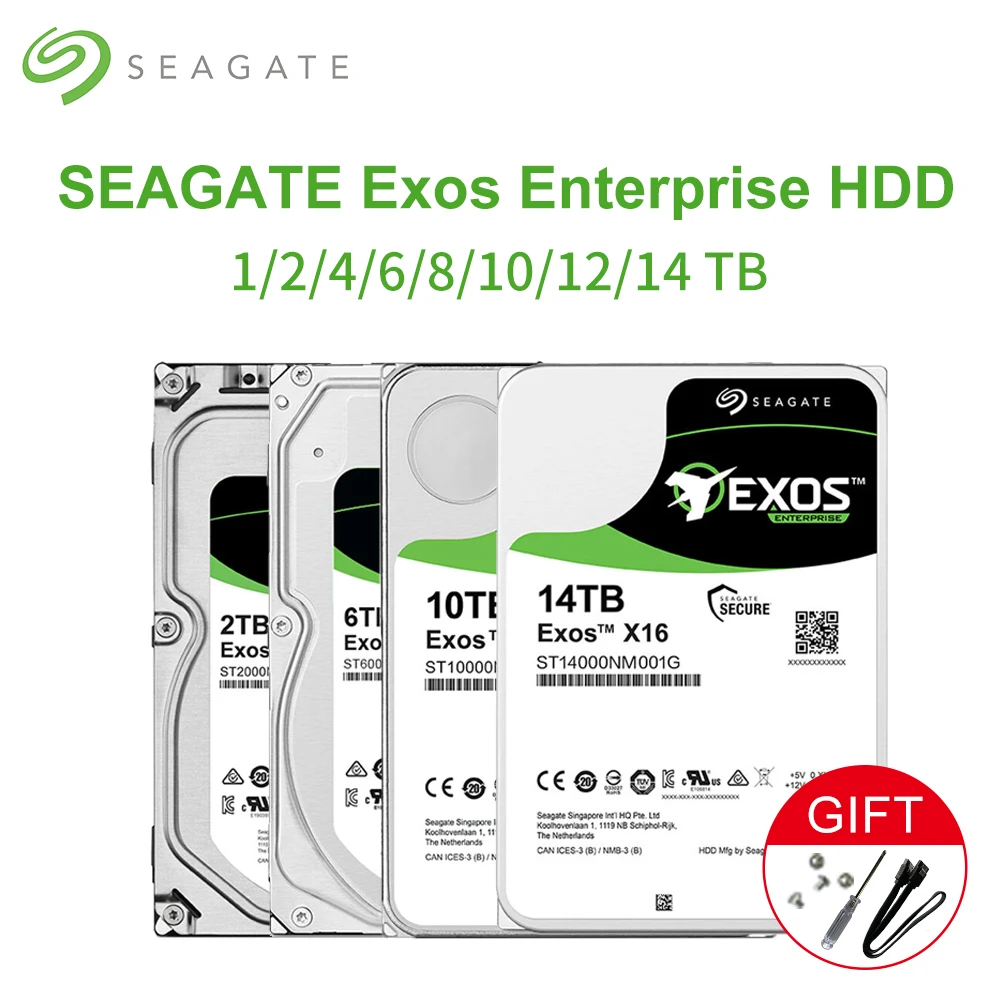 Seagate 3.5" Exos 7E2 Enterprise Internal Hard Disk Drive 1TB 4TB 6TB ...