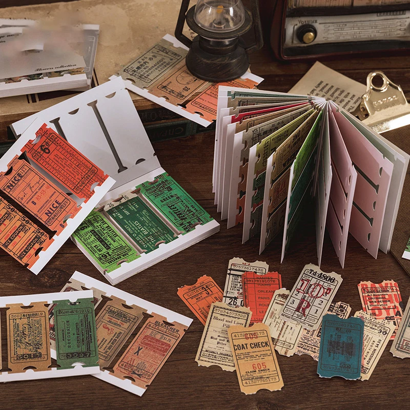 Old Ticket Bill Tag Material Paper Junk Journal Planner Craft Paper DIY ...
