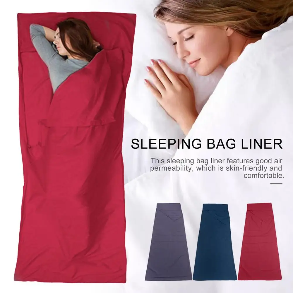 Camping-Sleeping-Bag-Liner-Lazy-Bag-Sheet-Portable-Storage-Compression ...