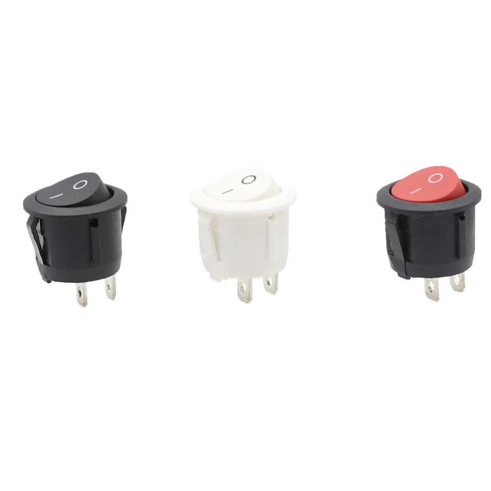 1Pcs-Self-locking-Round-Type-Switch-AC-6A-250V-10A-125V-2P-ON-OFF-SPST ...