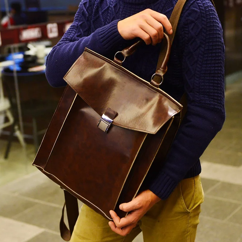 New-Fashion-Personality-PU-Leather-Backpack-College-Style-Retro ...