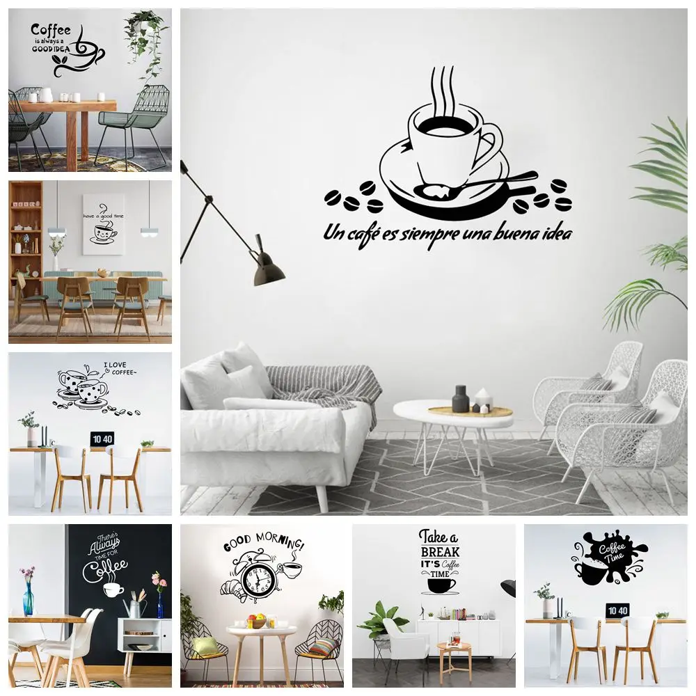 Lovely-Coffee-Wall-Stickers-Removable-Vinyl-Wall-Decal-Mural-Poster ...