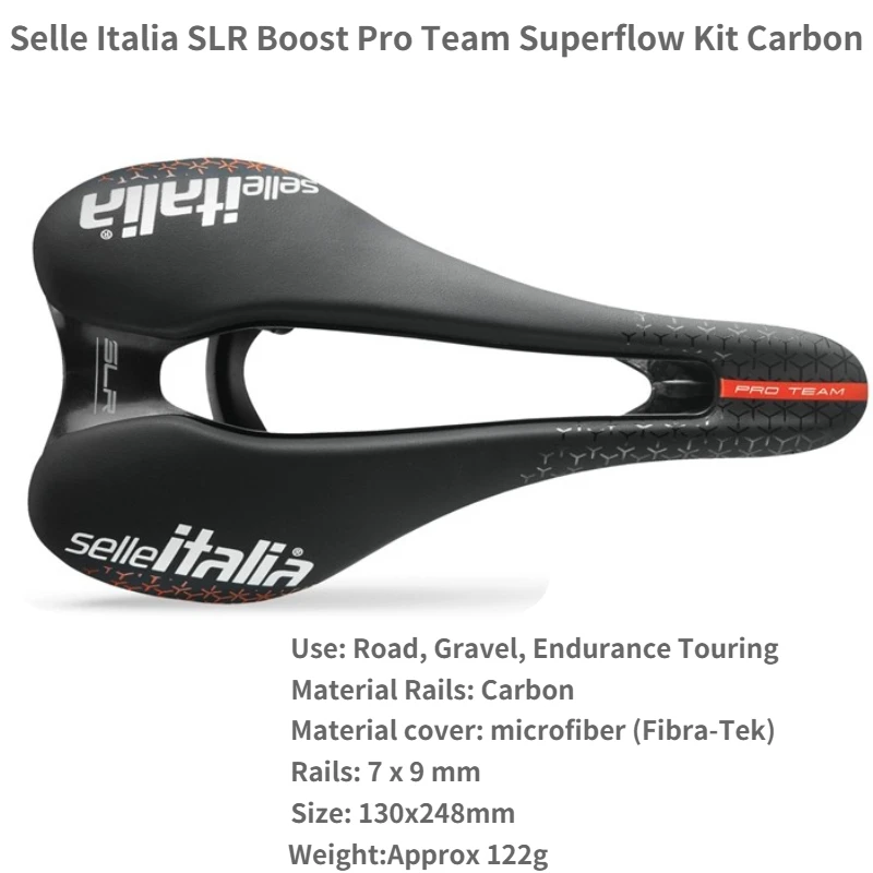 Selle Italia SLR Boost Pro Team Superflow Kit Carbon Saddle Road Bike ...