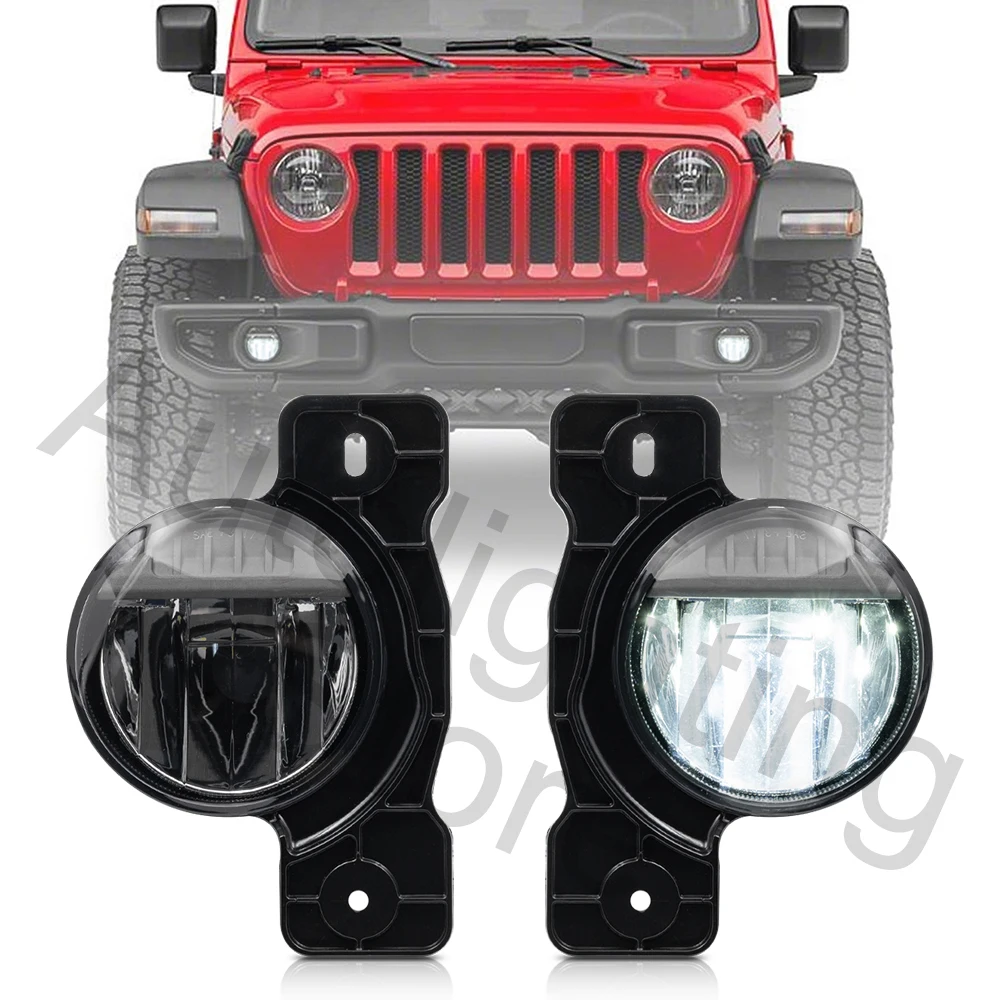 2X Led Fog Lights For 17 18 Jeep Wrangler JK For Gladiator JL 20 21 Car ...