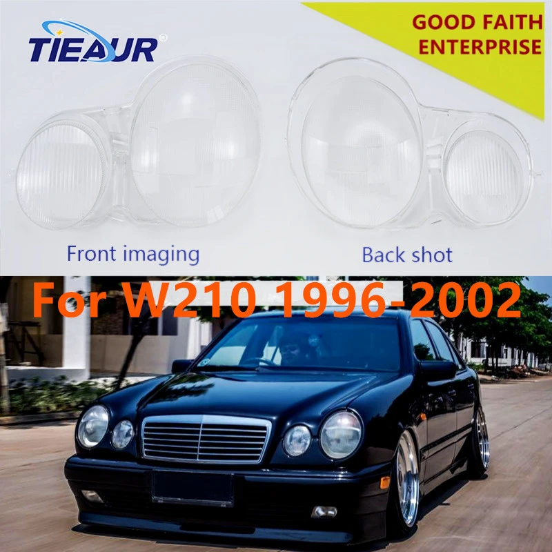 4Doors Car Headlight Transparent Lens Cover for Benz W210 E200 E280 ...