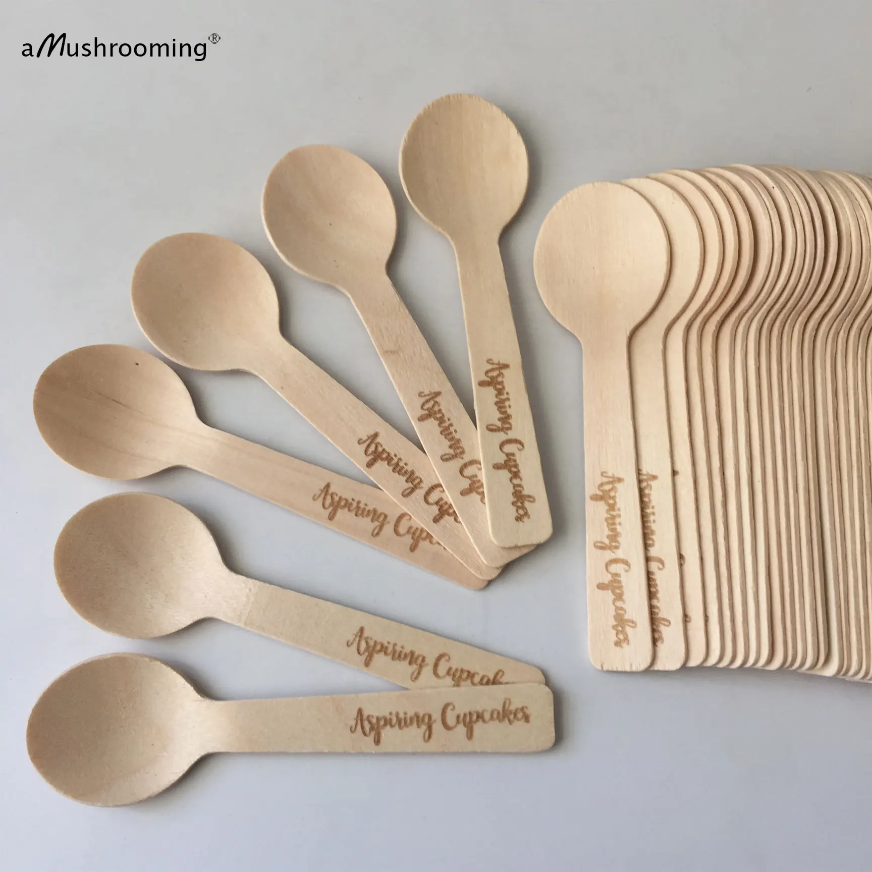 100pcs-Disposable-Mini-Spoons-for-Cupcakes-Personalized-Wooden-Spoon ...