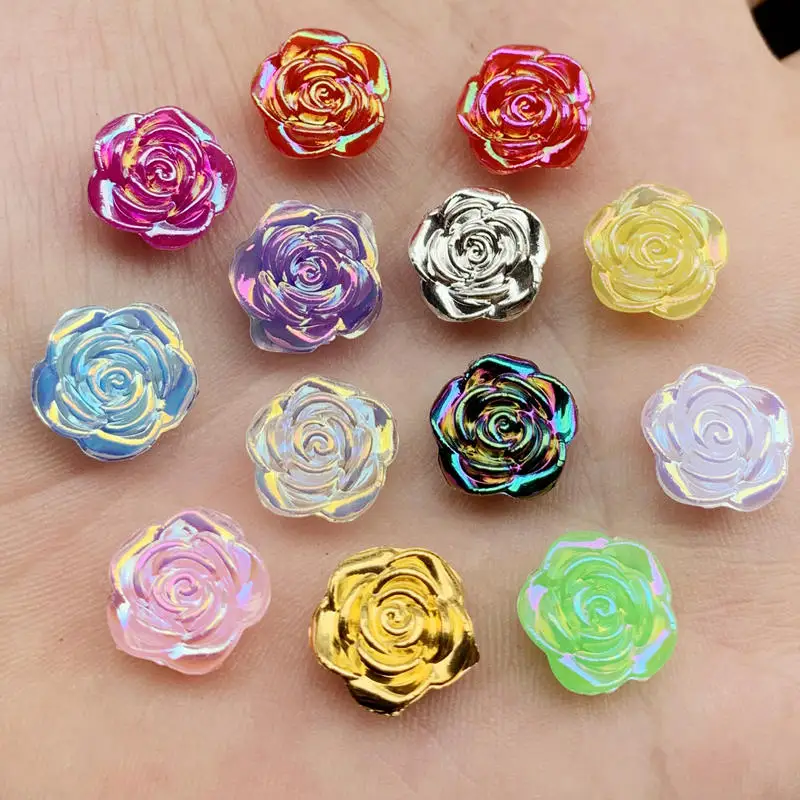 Mix-Colors-Cute-Resin-Rose-Flowers-Flatback-Cabochon-DIY-Jewelry-Craft ...