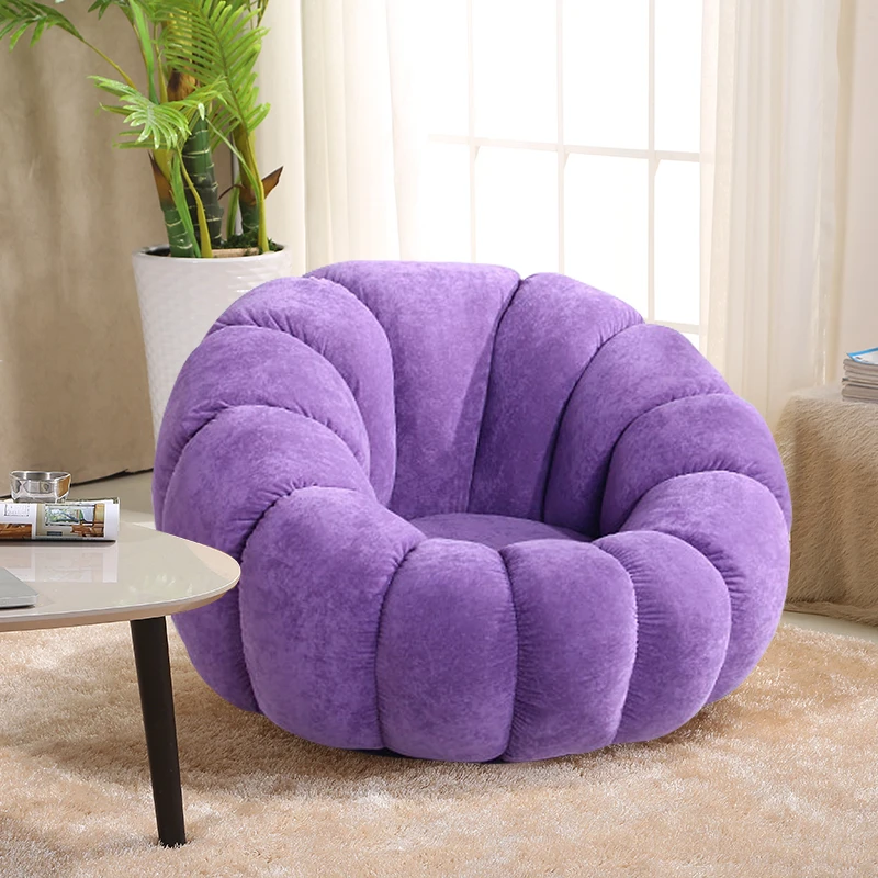 Rotatable Modern Pumpkin Design Chaise Lazy Soft Chair Living Room Sofa Furniture Daybed Legless ...