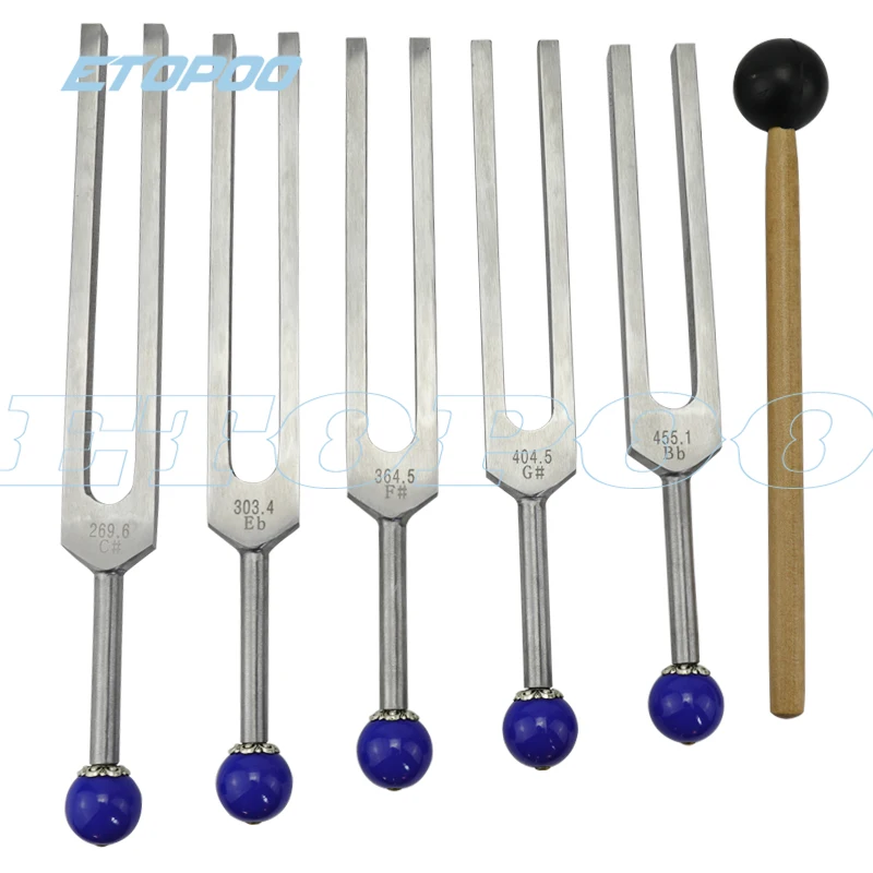 5pcs/set SHARP TUNNER SET half step tuning fork half tone tuning fork ...