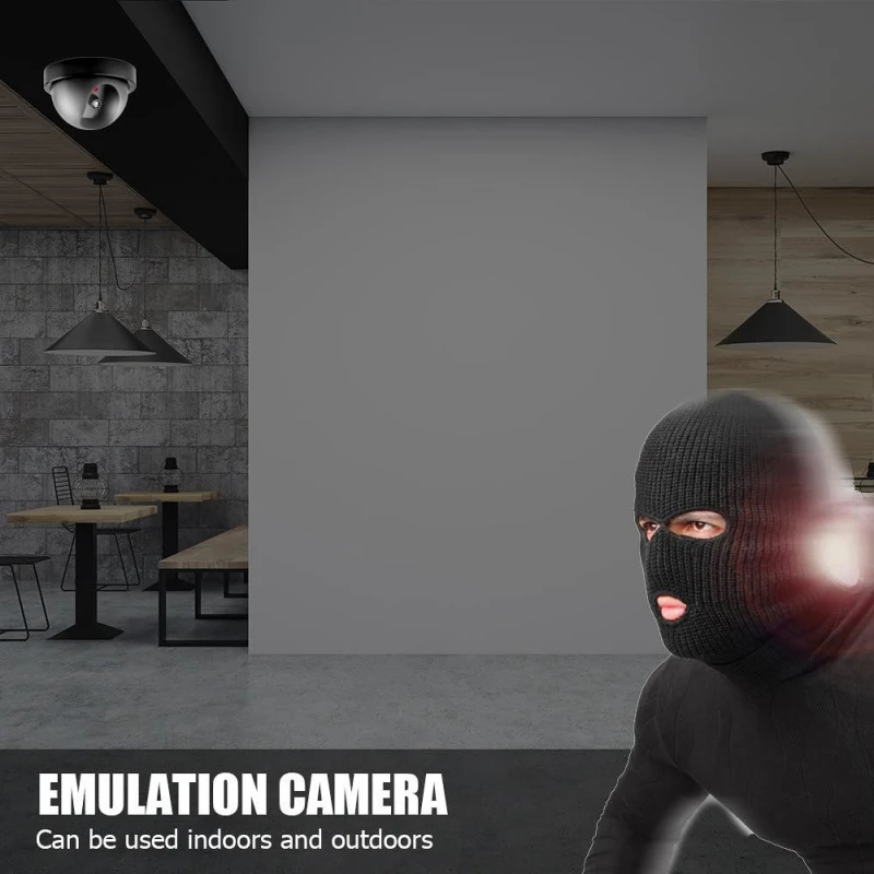 NEW Dome Dummy Security CCTV Cameras flash Blinking red LED Fake camera ...