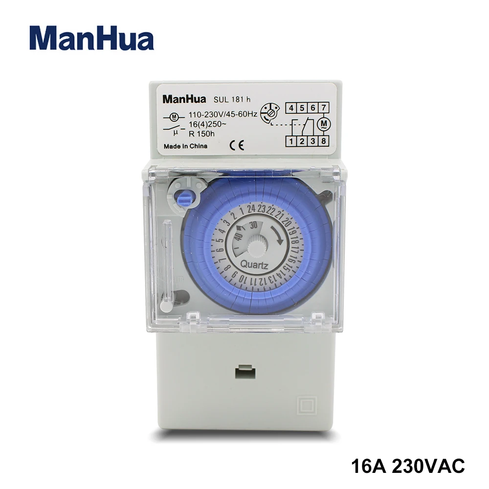 Manhua Su181H 24 HOURSanalogue mechanical timing time control switch ...