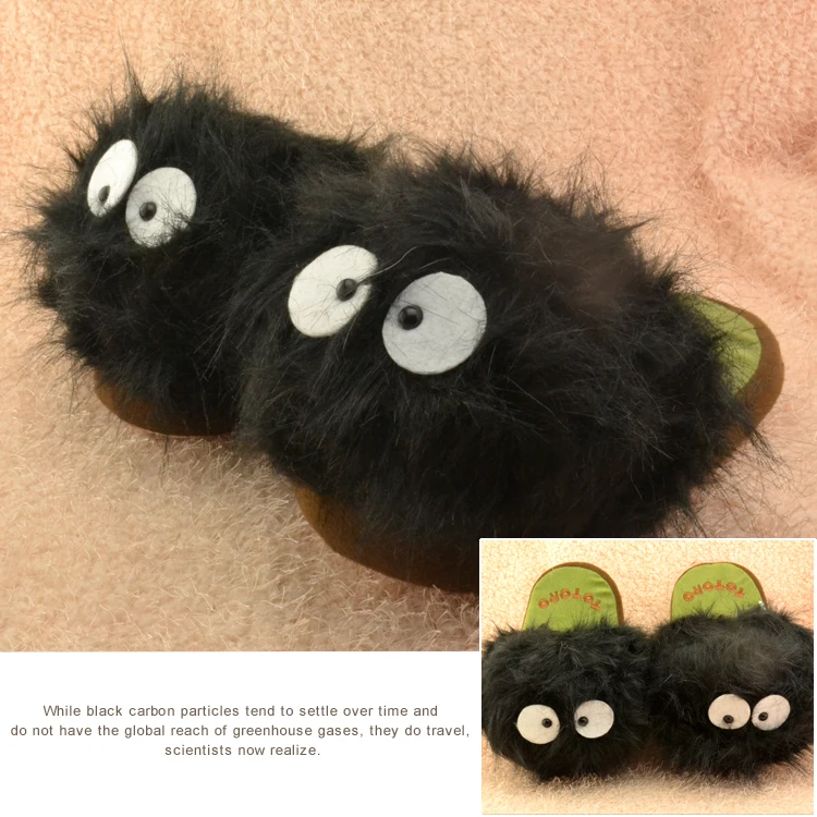 My Neighbor Totoro Ghibli Dust Bunny Plush Slippers - KawaiiMerch.com