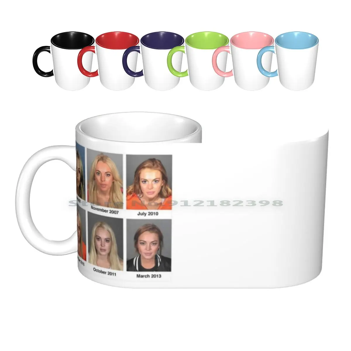 Lohan Mugshots Ceramic Mugs: The Perfect Blend of Celeb Nostalgia and ...