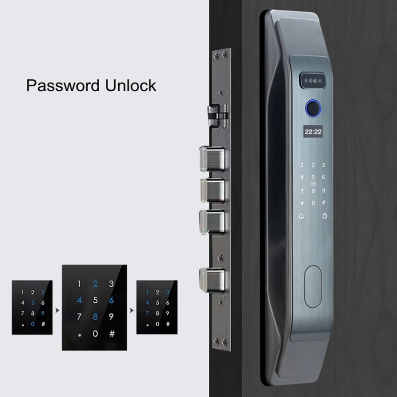 Fingerprint Printing Digital Door Lock 3D Facial Recoginition Password ...