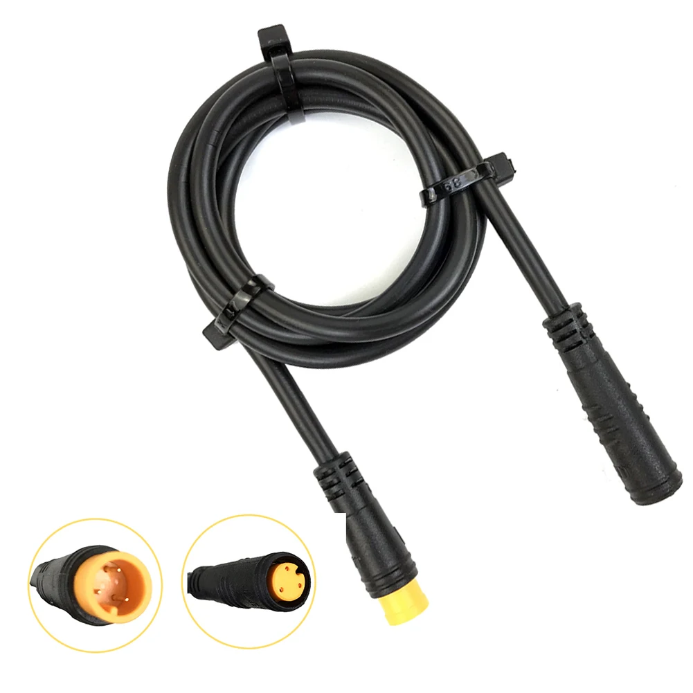 3Pin 80cm Ebike Signal Line Extension Cable Durable Black Plastic ...