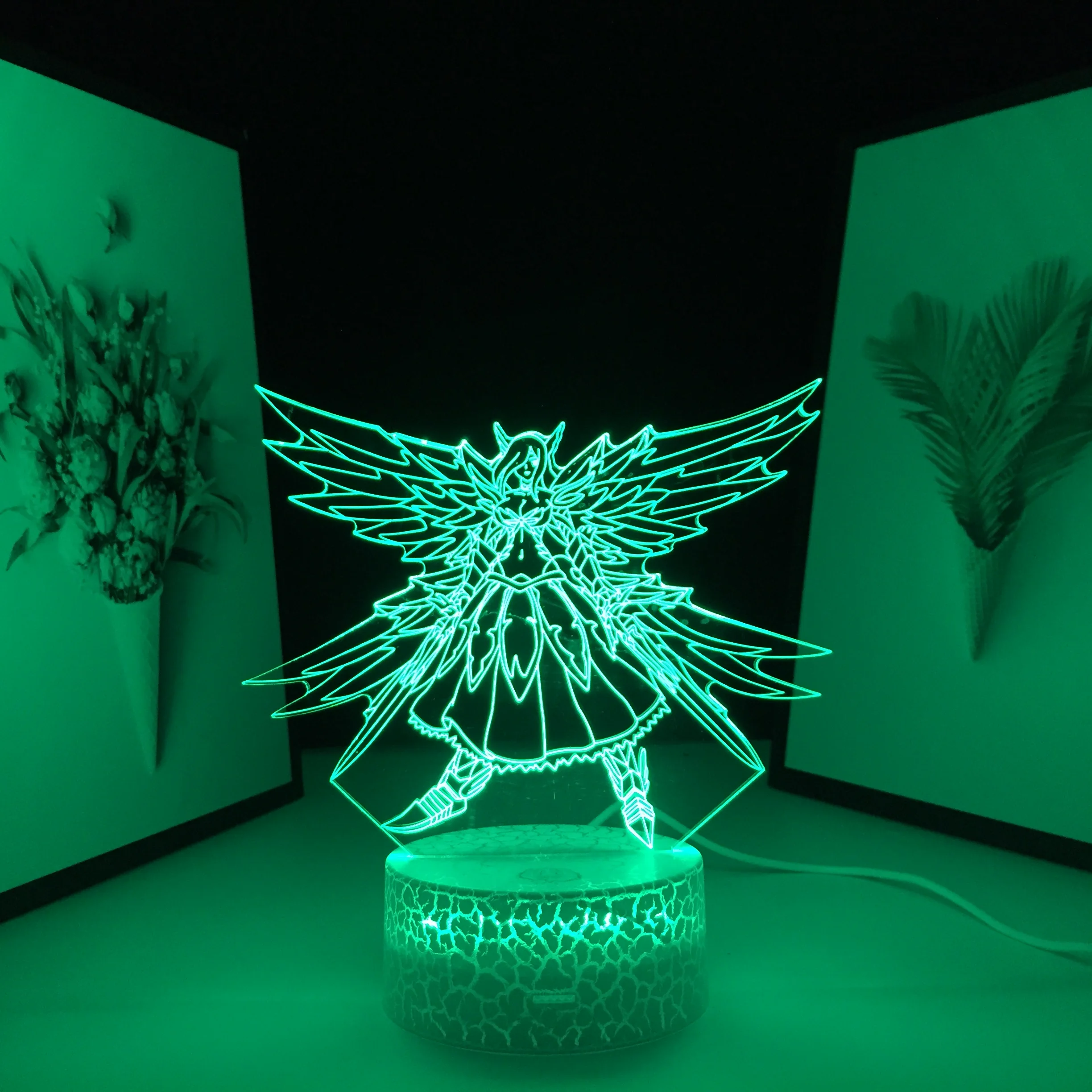 3D LED Lamp Anime Fairy Tail Erza Scarlet for Bedroom Decor Night Light ...