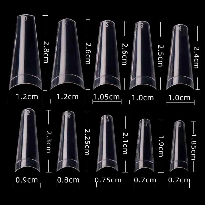 100 шт упак накладные ногти естественный вид белые половинки полное покрытие гроб ногтей