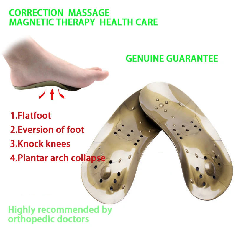 Premium-Orthotic-Gel-Insoles-Orthopedic-Flat-Foot-Magnetic-Therapy-Sole ...