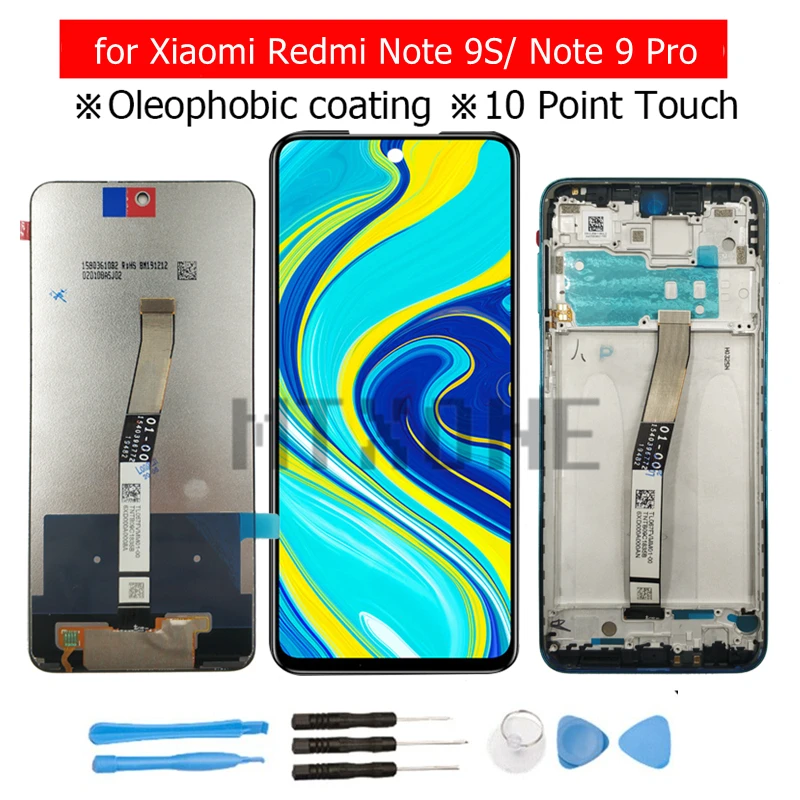 for-Xiaomi-Redmi-Note-9S-Note-9-Pro-4G-LCD-Display-with-Frame-Touch ...