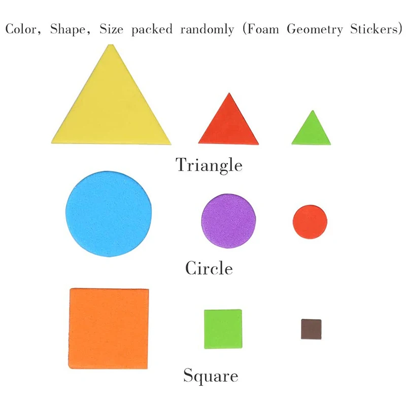 100/300/500pcs Foam Stickers Geometry Arts & Crafts Toy - GYOBY® TOYS